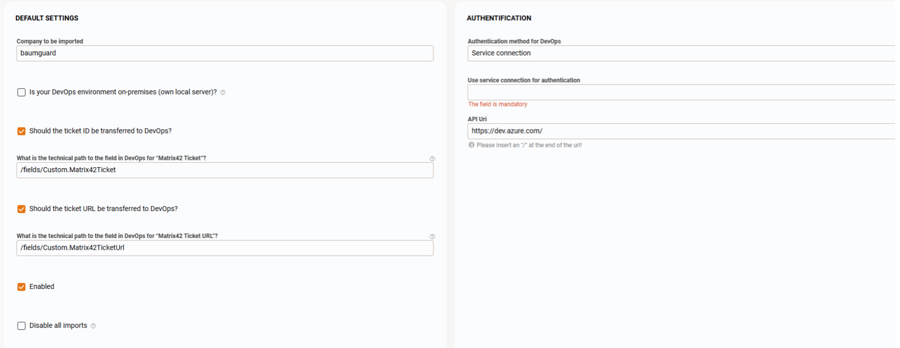 baumguard oHG - Baumguard Azure DevOps Connector | Matrix42 Marketplace