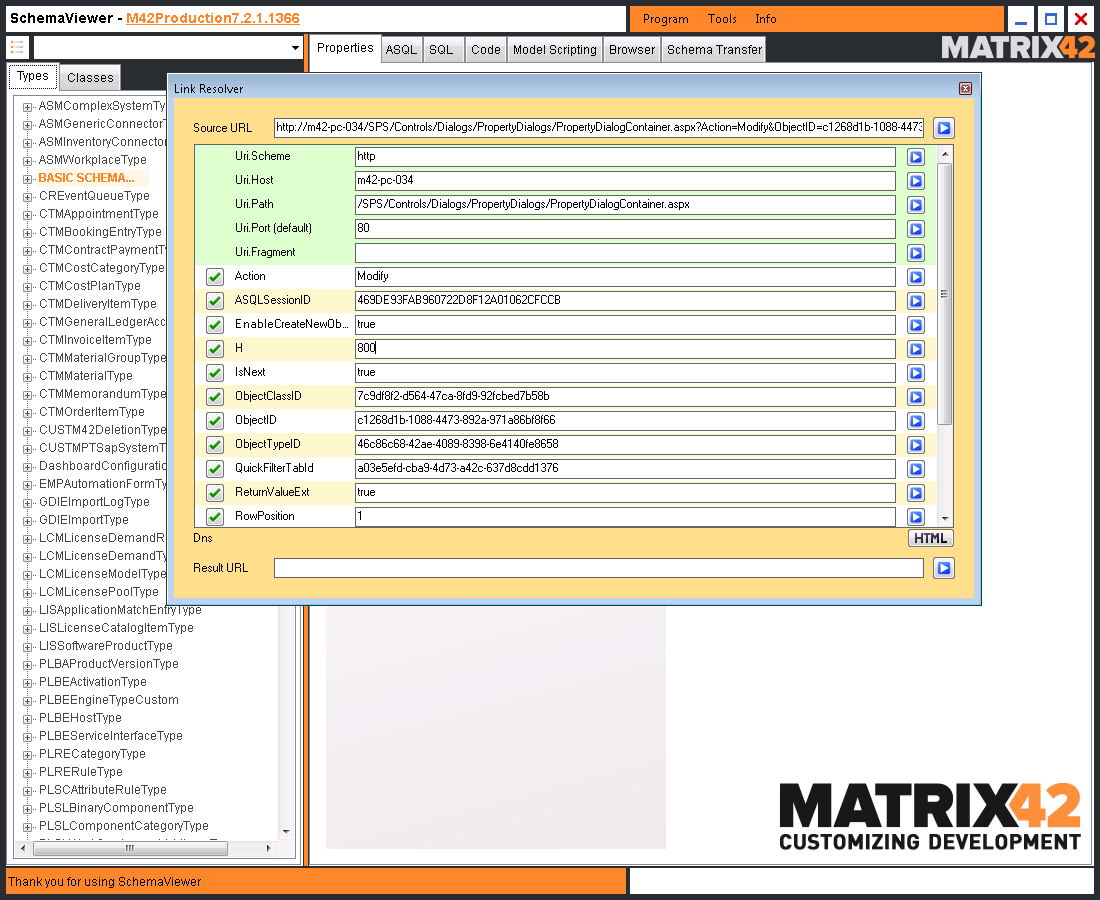 Matrix42 SchemaViewer | Matrix42 Marketplace